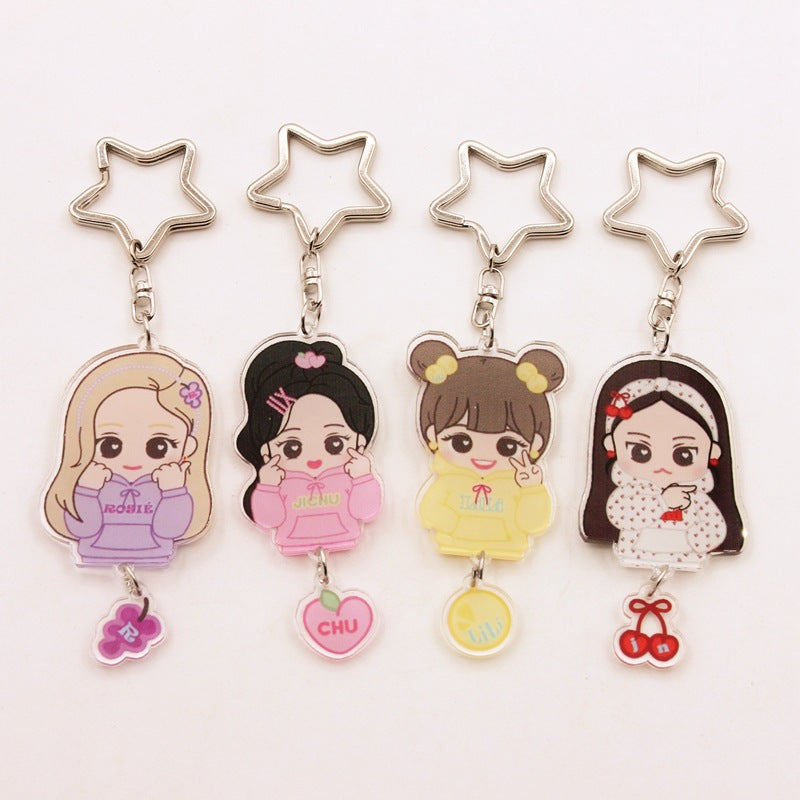 BLACKPINK Kawaii Fruit Themed Star Keychain – Totemo Kawaii Shop
