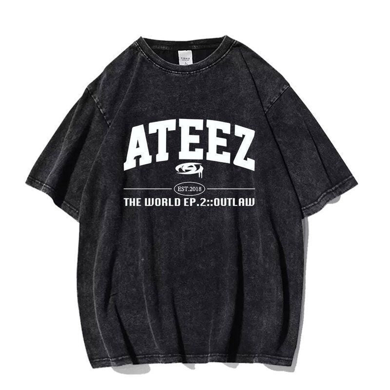 ATEEZ The World EP2: Outlaw Washed Tee – Totemo Kawaii Shop