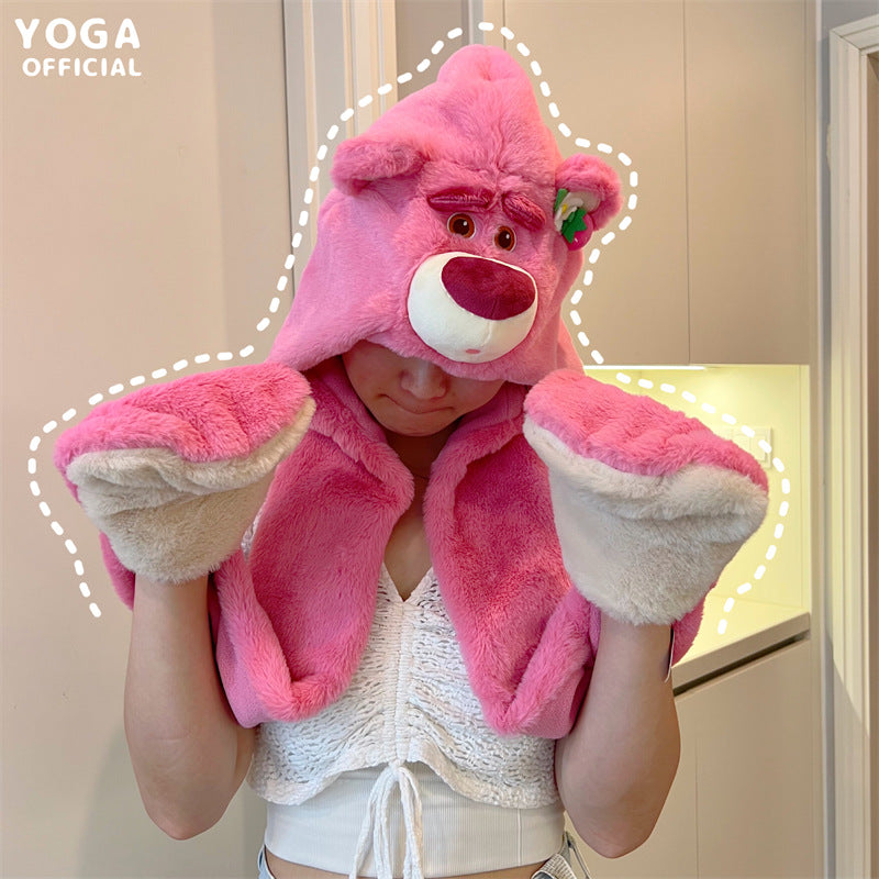 Toy Story 3: Strawberry Lotso Winter Hat with Gloves – Totemo Kawaii Shop