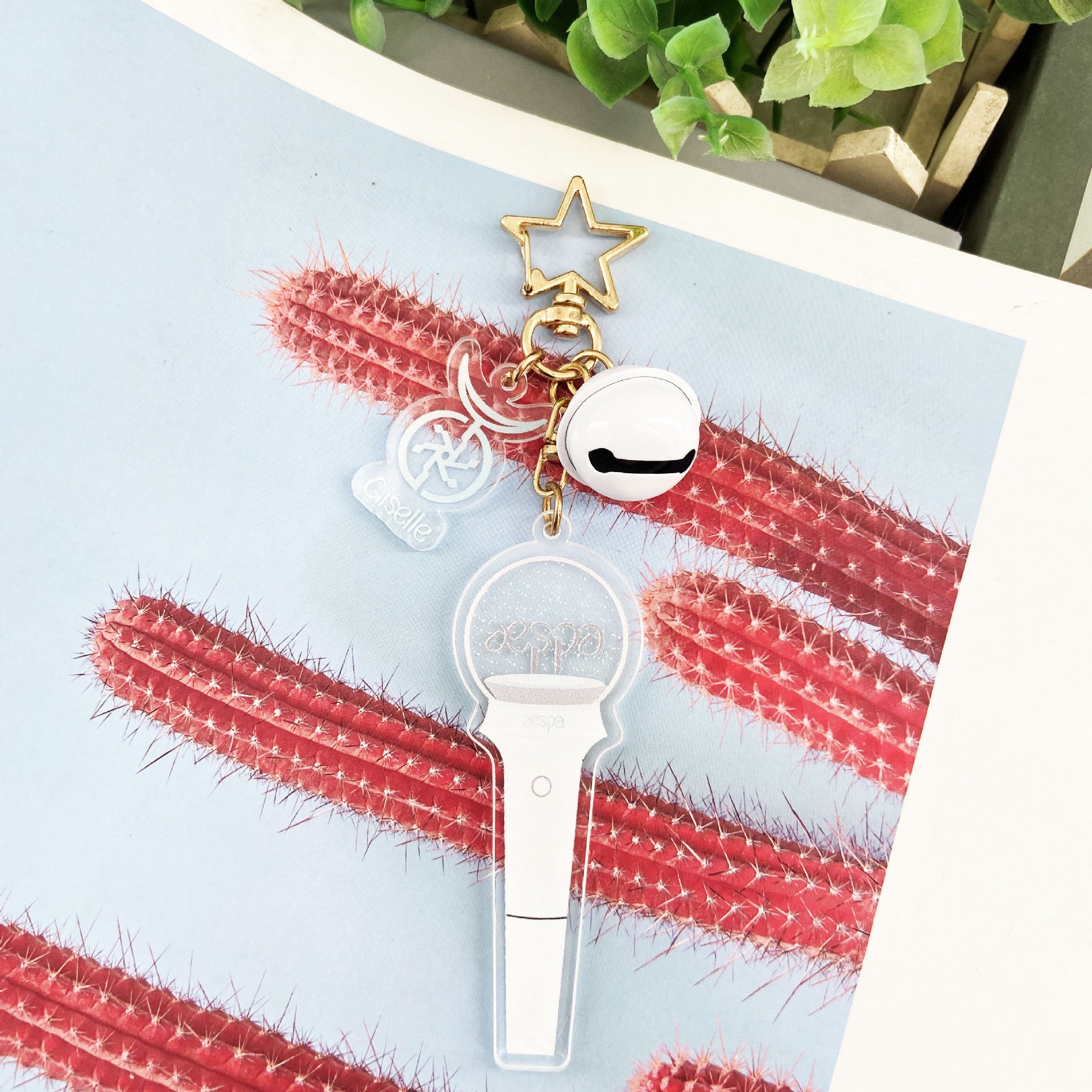 AESPA Acrylic Lightstick Keychain with Mini Bell – Totemo Kawaii Shop